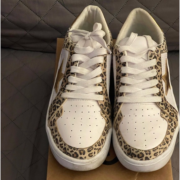Mks | Shoes | Leopard And White Womens Tennis Shoes By Mks A Boutique ...